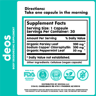 Internal Body Deodorizing Supplement | DEOS Full Body Natural Deodorant ...